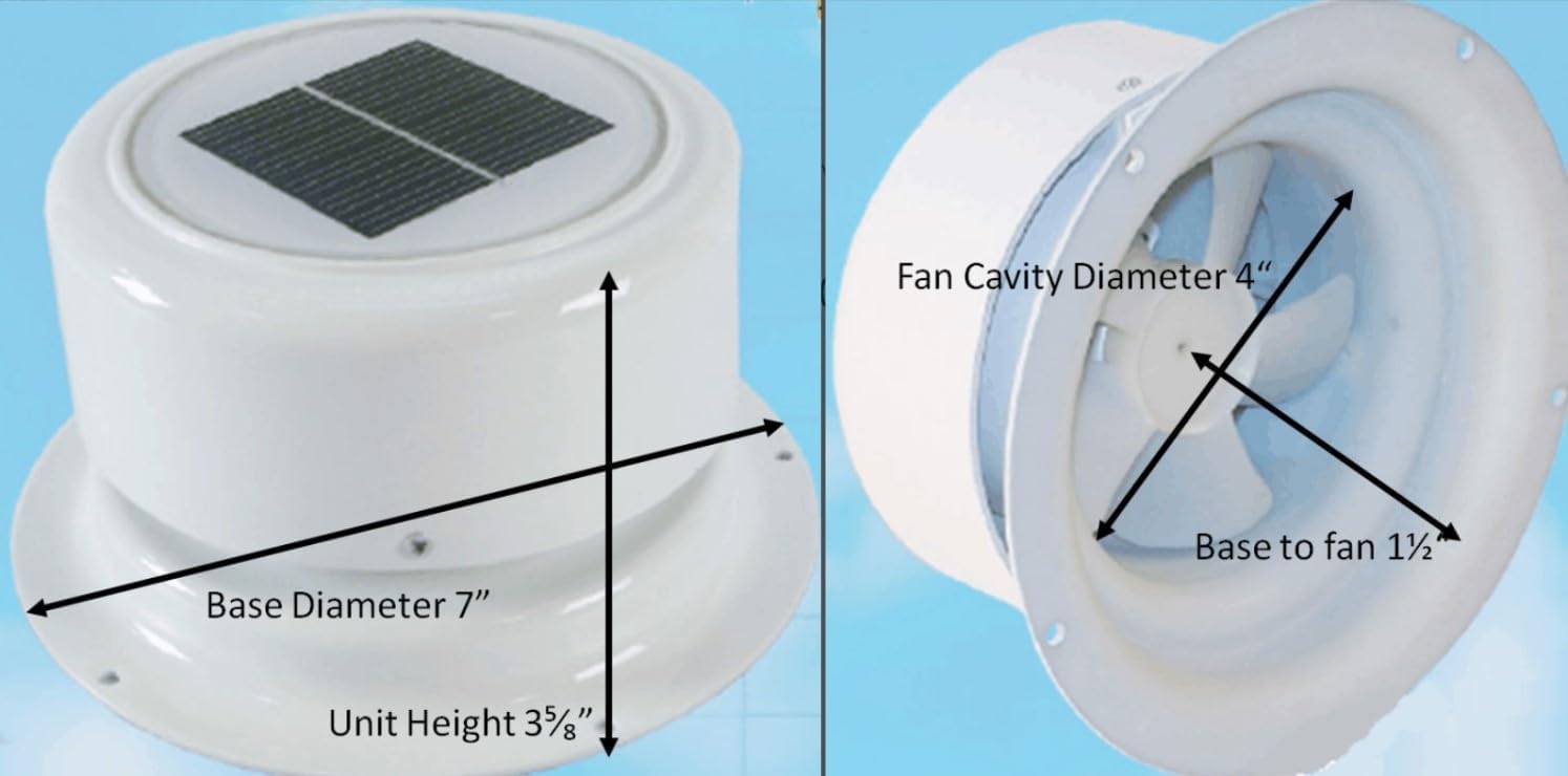 Ultra-Fab Solar Plumbing Vent Fan | RV Odor Control
